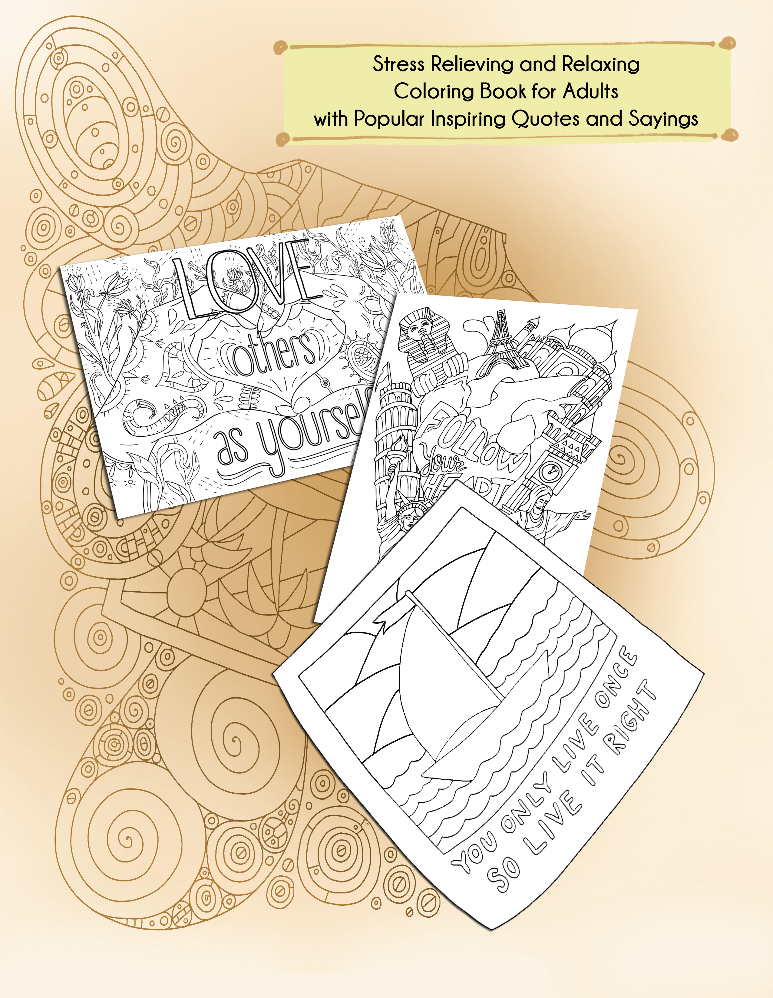 30 Inspirational Coloring Pages With Popular Motivational Quotes And P ...